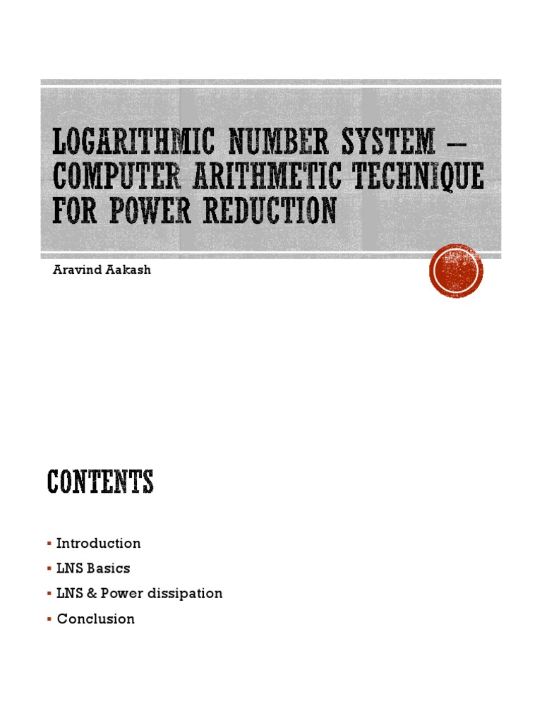LNS-Low Power IC Design | PDF | Logarithm | Arithmetic