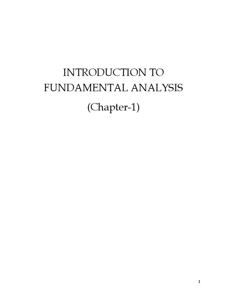 Understanding Fundamental Analysis | PDF | Business | Economies