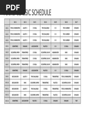 Cronograma P90x2 Para Impressao
