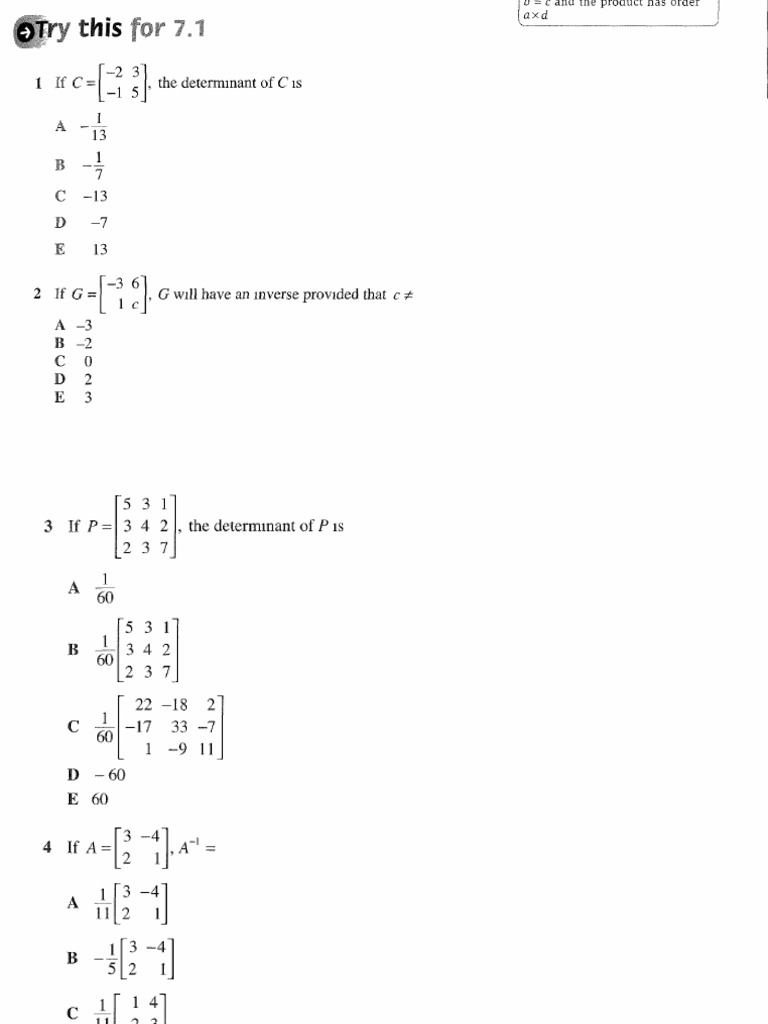 Matrices Part 1 Pdf Computers