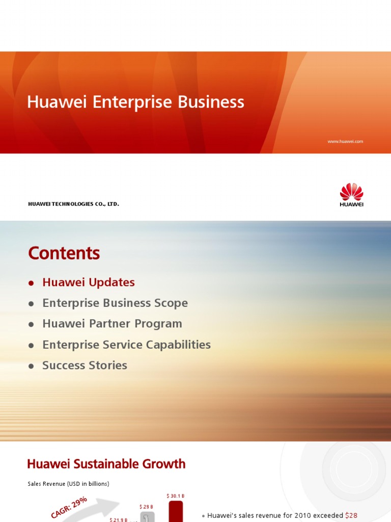 Huawei Enterprise Business Introduction | PDF | Computer Network ...