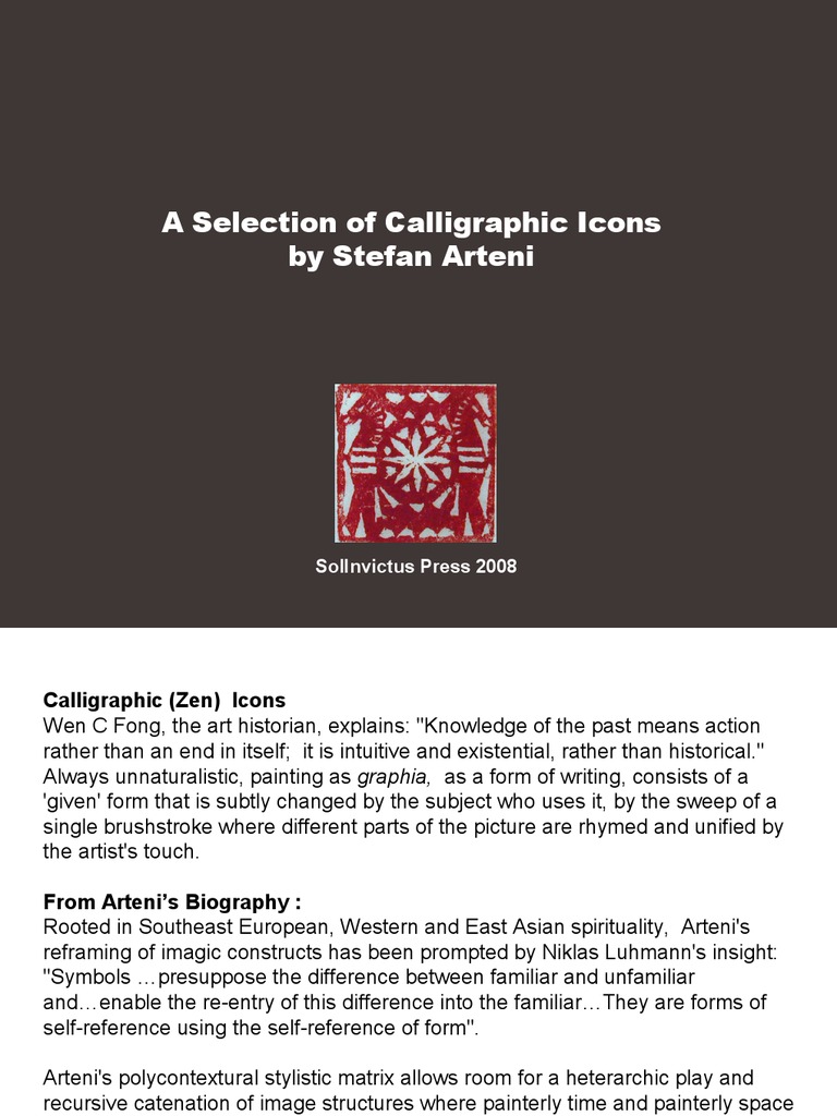 Calligraphic Icons by Stefan Arteni | PDF | Paintings