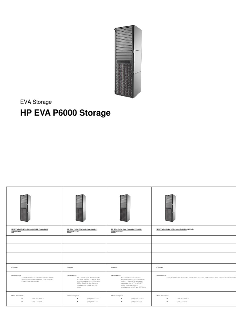 HP EVA P6000 Storage | PDF | Solid State Drive | Recording Devices