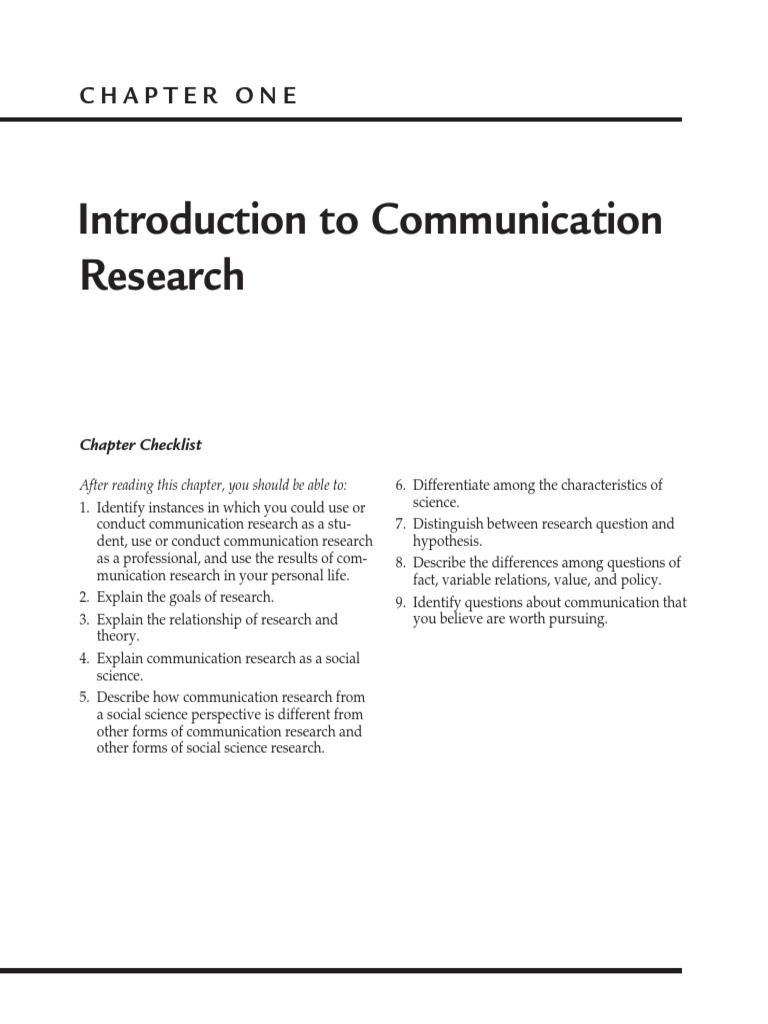Introduction to Communication Research | PDF | Career & Growth ...