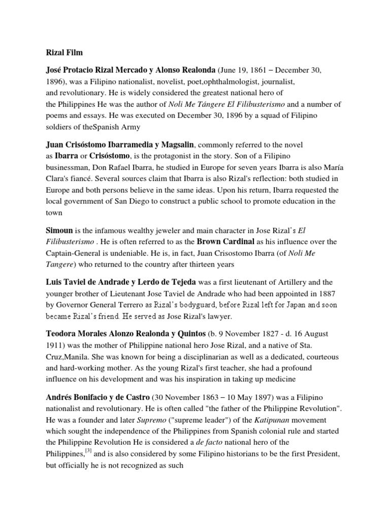 The Heroes and Characters of José Rizal's Novels: An In-Depth Look at ...