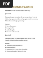 Nclex Questions | PDF | Hiv/Aids | Management Of Hiv/Aids