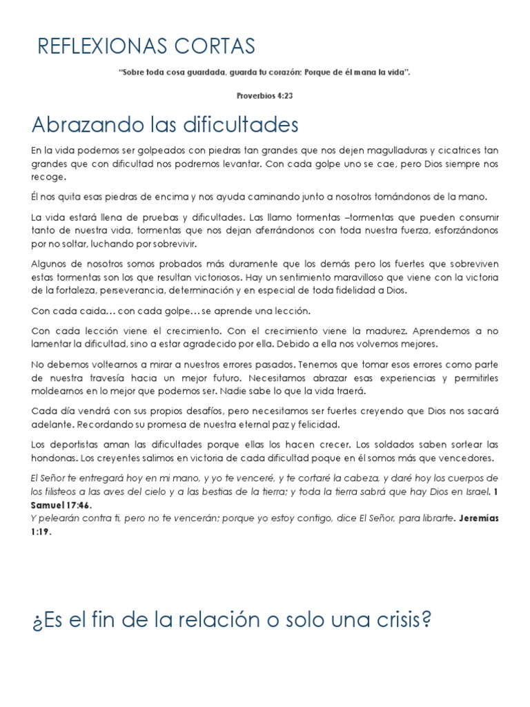 Reflexionas Cortas | PDF | Egoismo psicologico | Amor