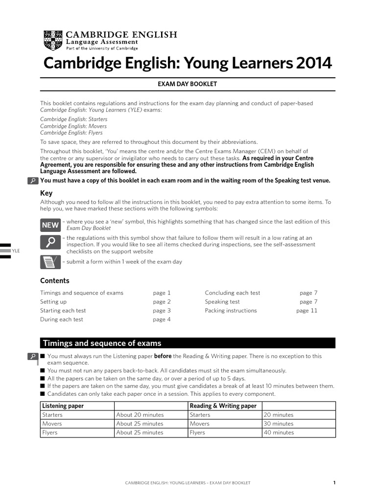 1791 Yle Exam Day Booklet 2014 - Web | PDF