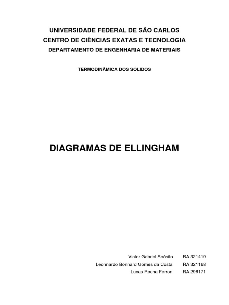 Diagramas de Ellingham na Metalurgia | PDF | Temperatura | Entalpia