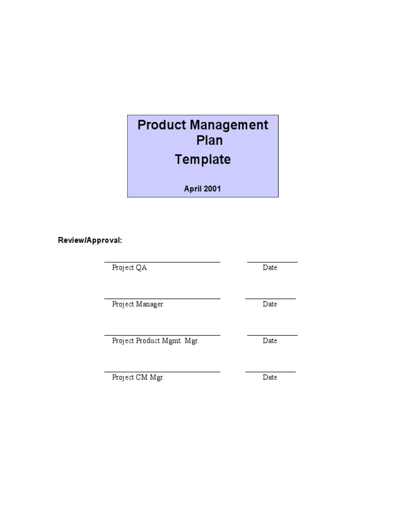 Product Plan Template | PDF | Databases | Project Management