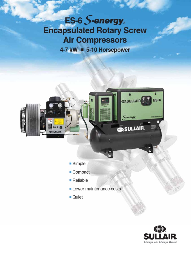 ES-6 Encapsulated Rotary Screw Air Compressors: - Energy | PDF | Gas ...