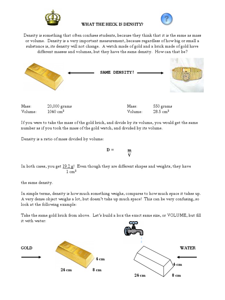 Density Explained The Engineering Mindset