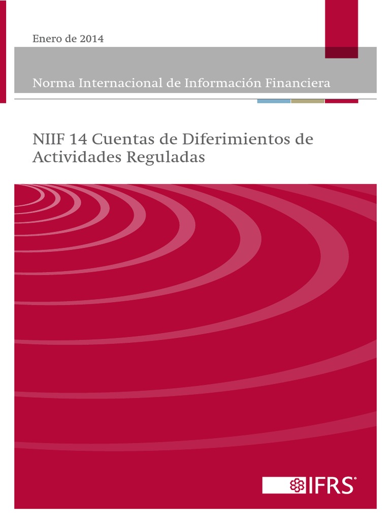 NIIF 14 - Cuentas de Diferimientos de Actividades Reguladas | PDF ...