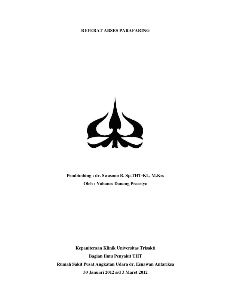 Abses Parafaring: Diagnosis dan Terapi | PDF
