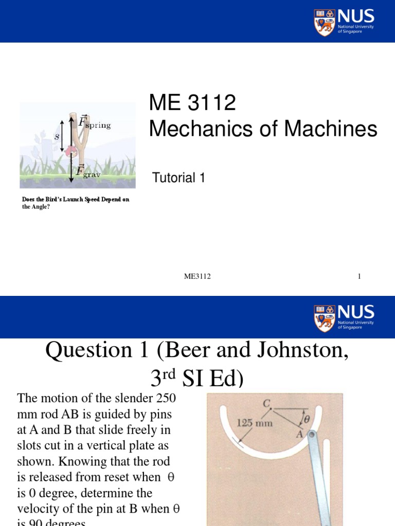 ME3112 Week 7 Tutorial 1 | PDF