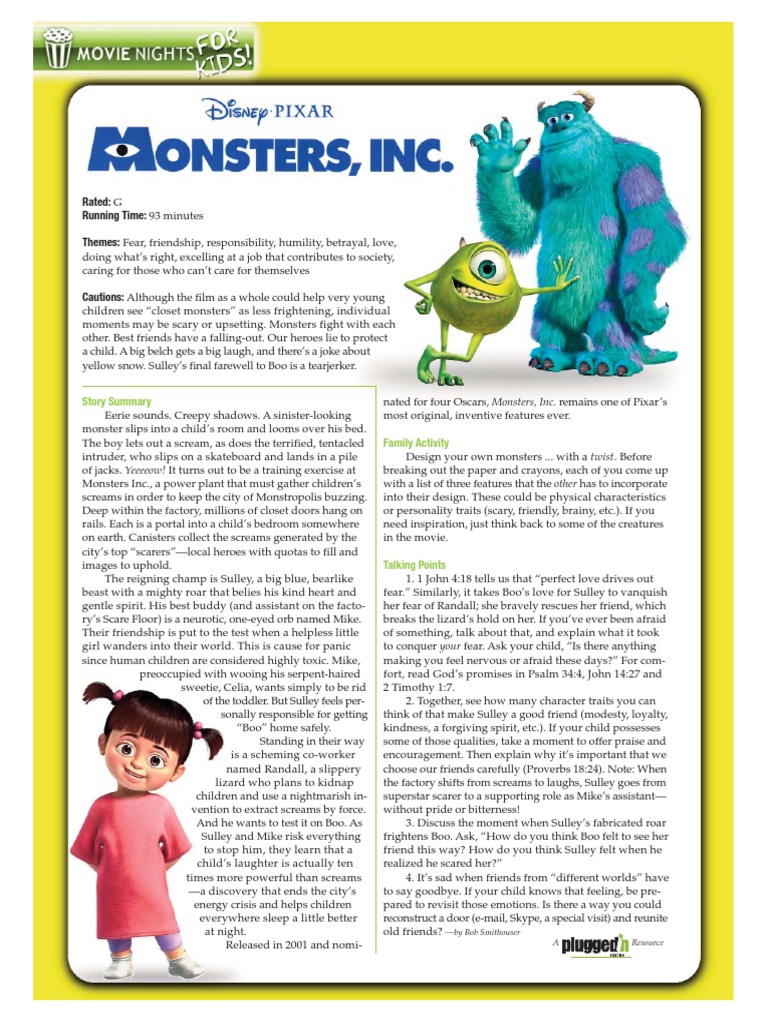 Monsters Inc | PDF | Leisure