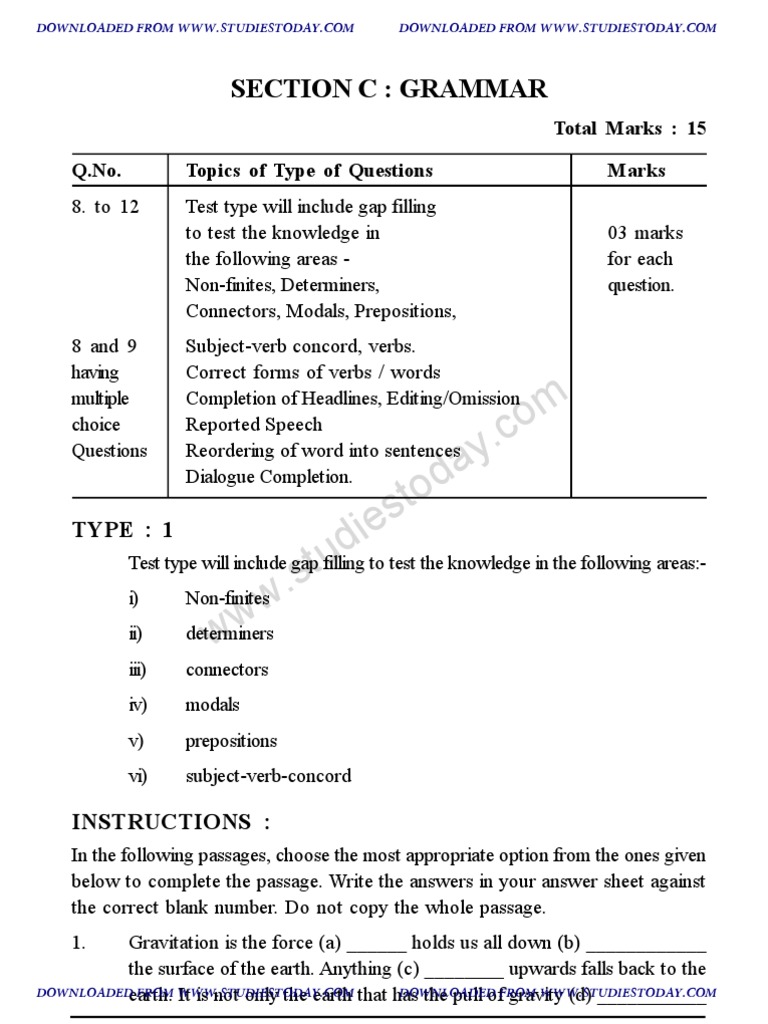 Class 10 Grammar Practice Questions | PDF | Mark Twain | Question