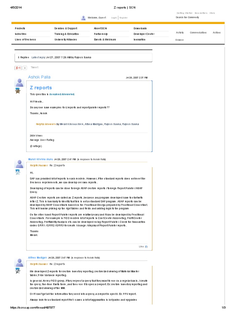 Z Reports - SCN | Download Free PDF | Computing | Business