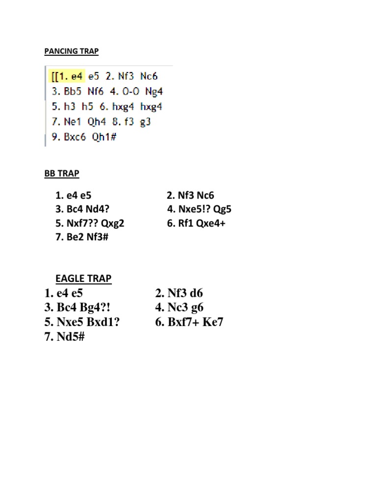 Best Chess Trap | PDF