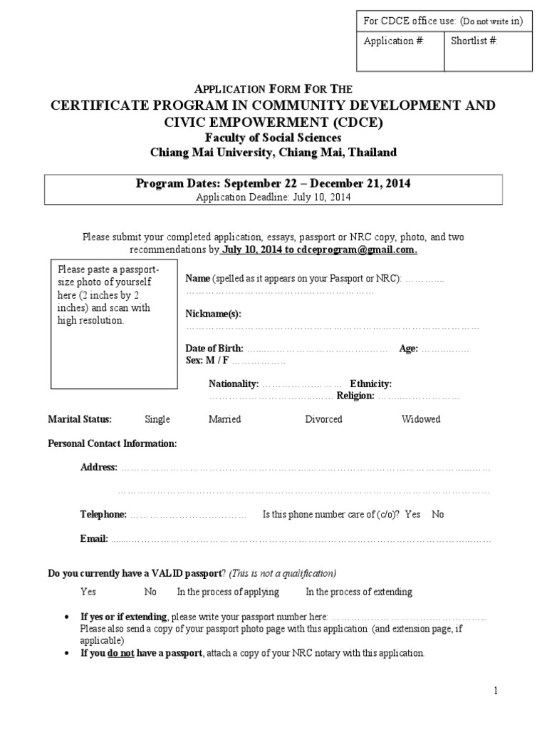 CDCE 2014 Application 15th Batch | PDF | Curriculum | Cognition