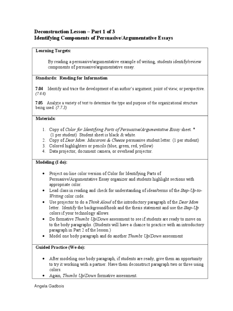 How To Deconstruct An Article | Download Free PDF | Paragraph | Essays