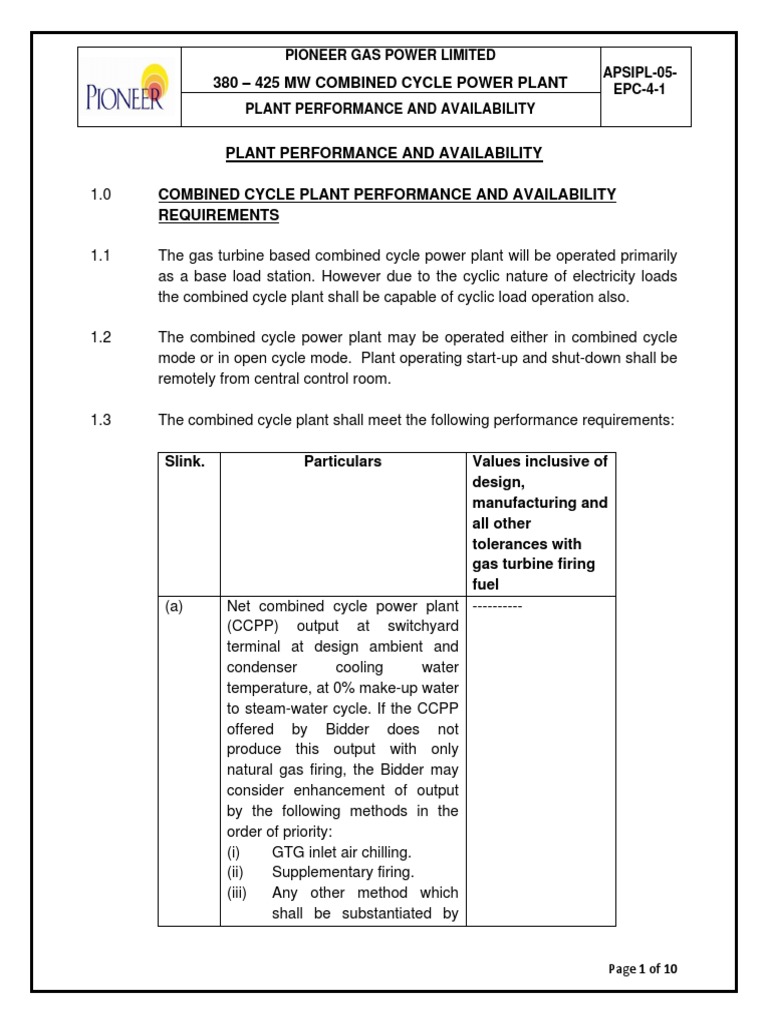 Combined Cycle Power Plant Performance | PDF | Power Station | Gas Turbine