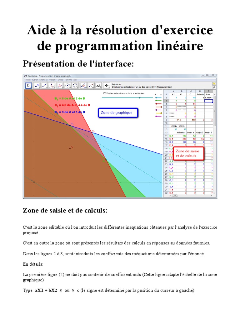 Programmation Lineaire | PDF | Enseignement des mathématiques | Logiciel