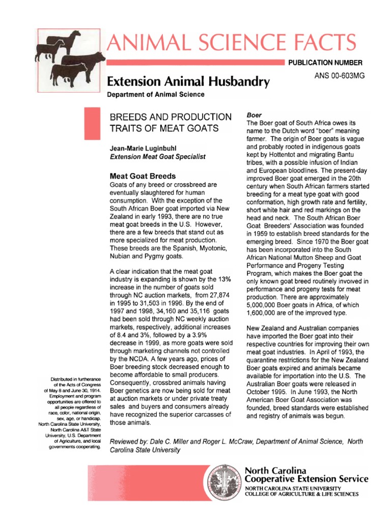 Ans 00 603MG | PDF | Goat | Domestication