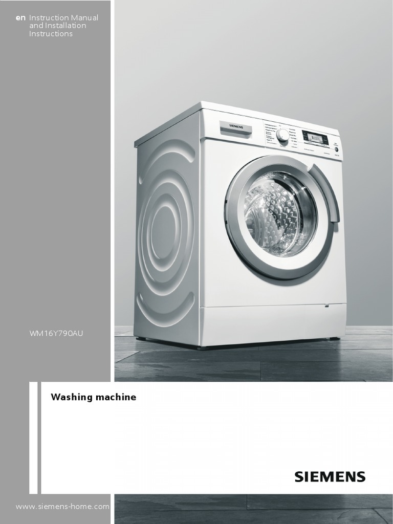 Siemens Washing Guide | PDF | Washing Machine | Textiles