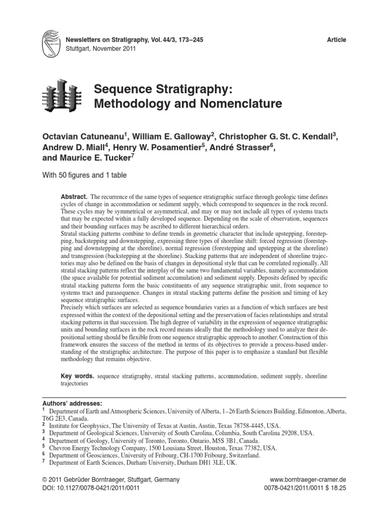 Catuneanu Et Al 2011-Sequence | PDF | Stratigraphy | Sedimentology