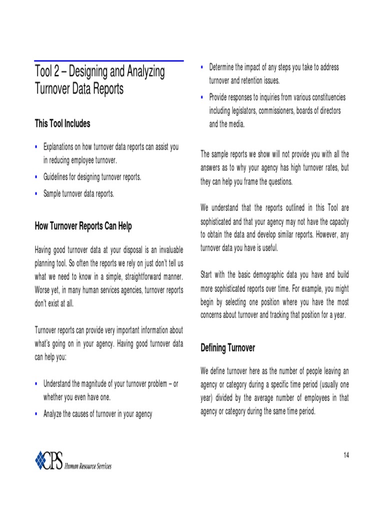Turn Tool 2 Turn Reports | Download Free PDF | Turnover (Employment ...
