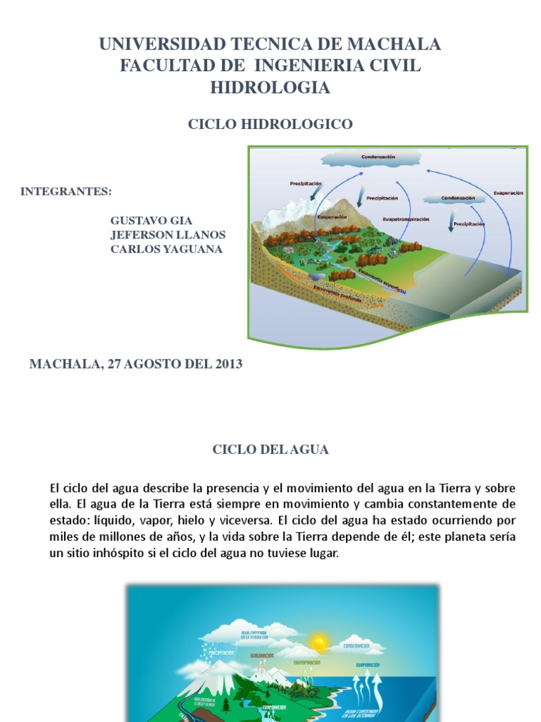 Hidrologia - Ciclo Hidrologico | PDF | Cuenca de drenaje | El ciclo del ...