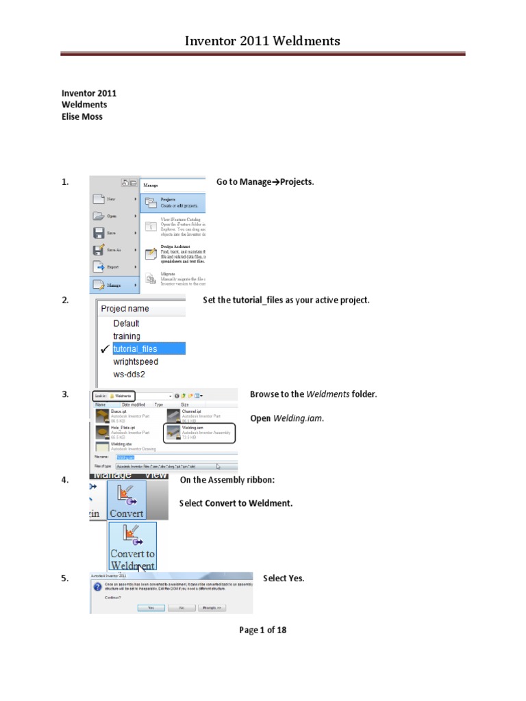 Inventor 2011 Weldments Elise Moss | PDF | Art