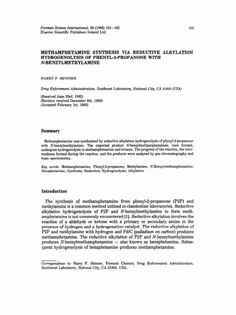 Meth - Redutive.amination Dealkylation.p2p Benzylmethylamine | PDF ...