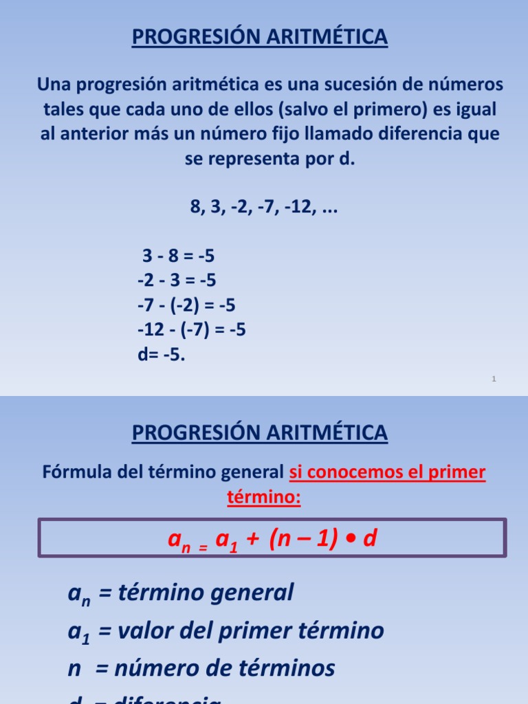 3 Progresion Aritmética | PDF | Números | Análisis matemático