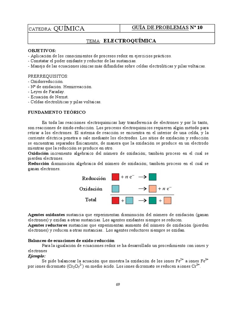 Ejerc. Oxido Red | PDF | Redox | Electroquímica