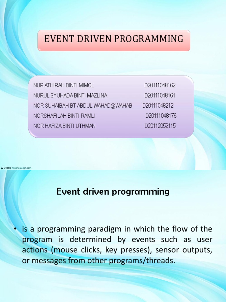 Event Driven Complete | Download Free PDF | Computer Programming | Information Technology Management