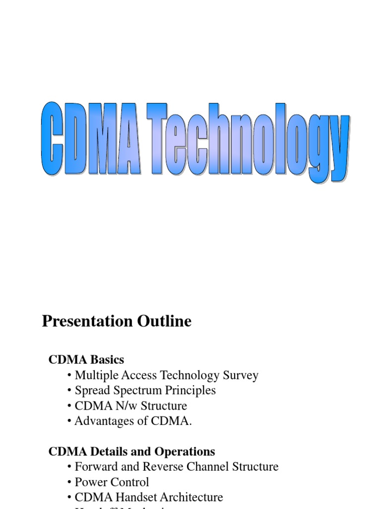 Final Cdma | PDF | Code Division Multiple Access | Channel Access Method