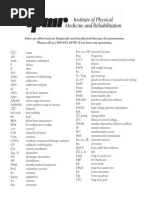 Physical Therapy Abbreviations Guide | PDF | Anatomical Terms Of Motion ...
