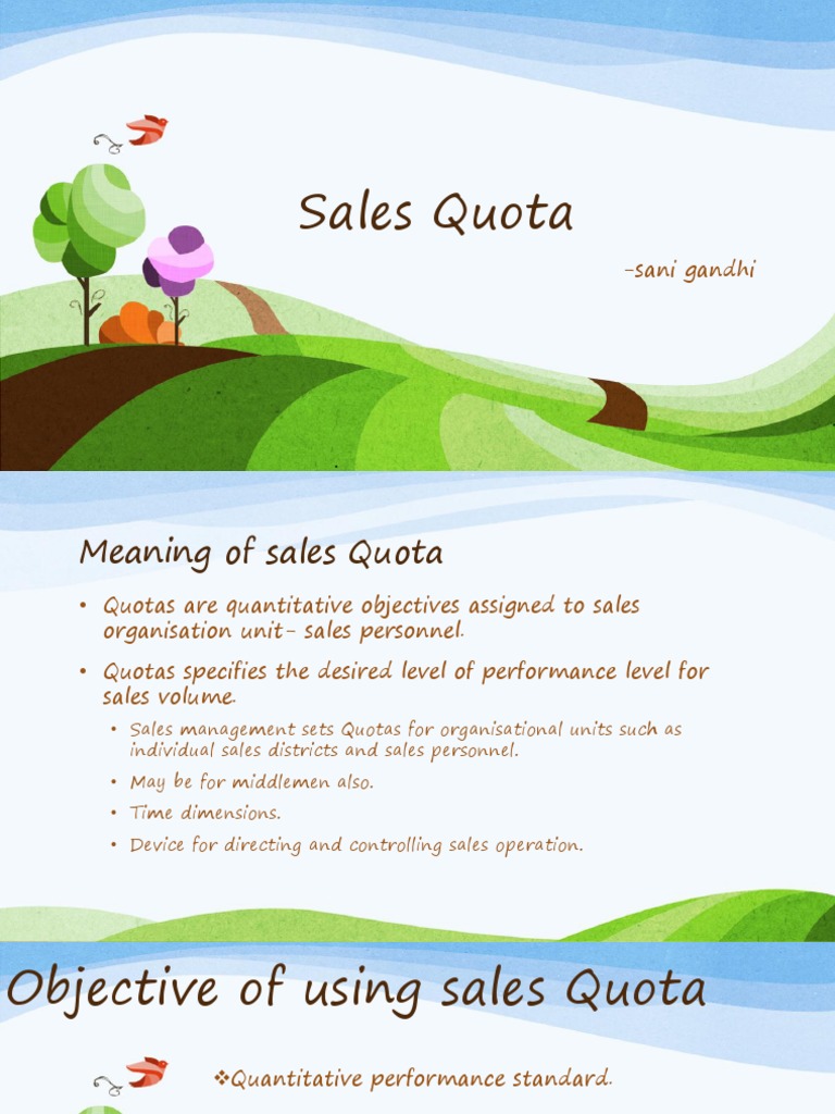 Sales Quota - All Types of Quota | PDF | Gross Margin | Sales