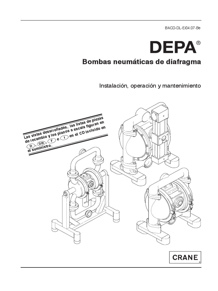 Manual de Bomba Neumatica DEPA | PDF | Bomba | Ingeniería mecánica