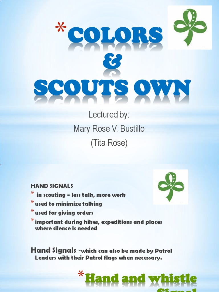 Scouting Hand & Whistle Signals | PDF | Sports | Leisure