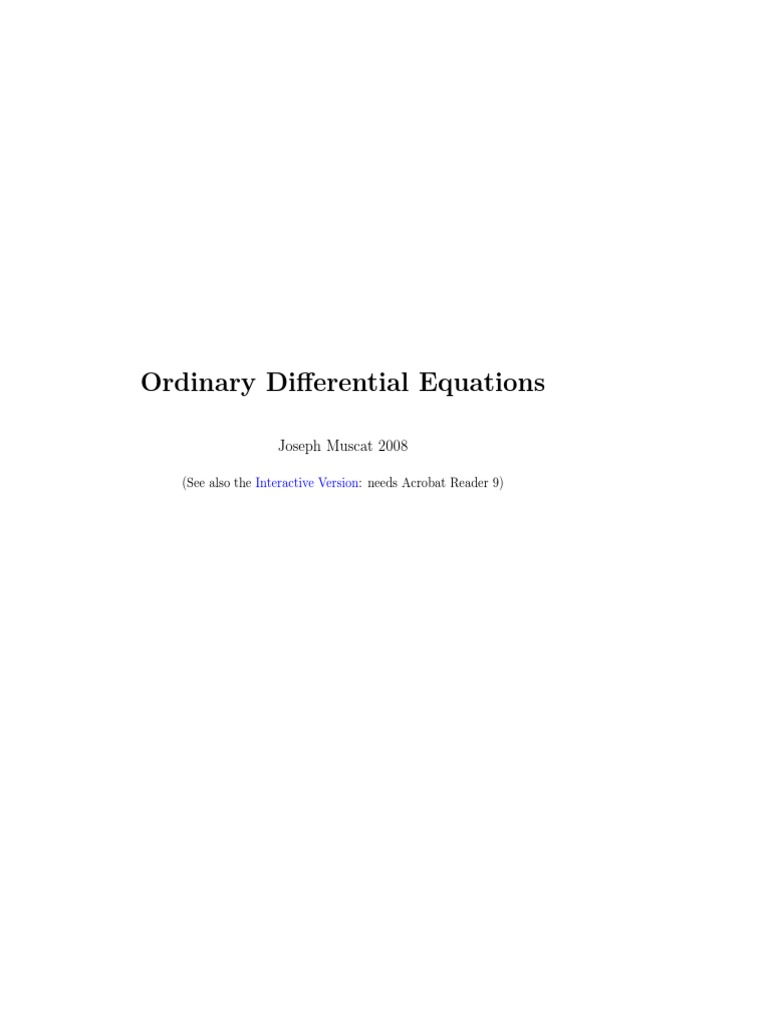 Diffeq 1 | PDF | Eigenvalues And Eigenvectors | Ordinary Differential Equation