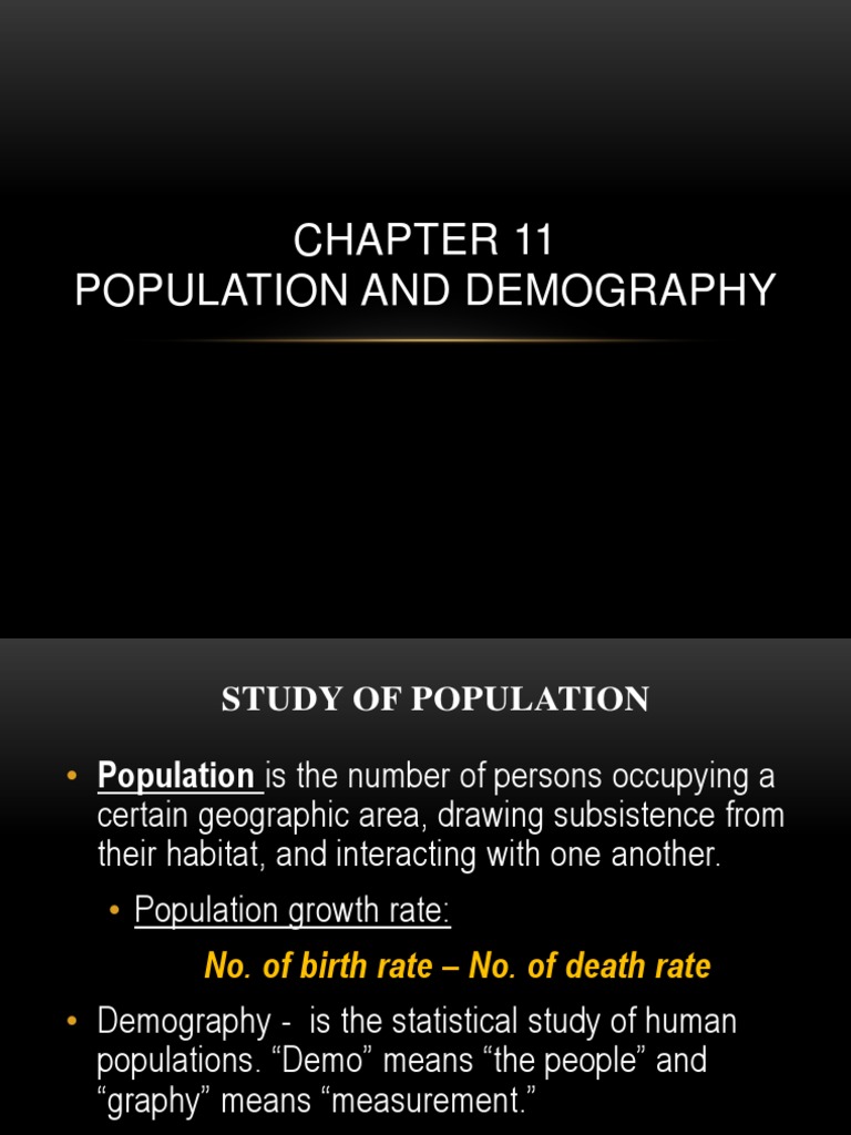 Population and Demography - Chapter 11 | PDF | Demography ...