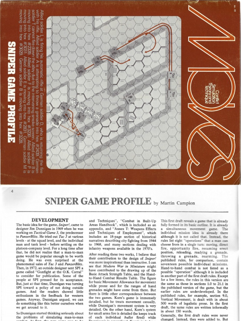 SPI Sniper! Moves Article | PDF | Military Equipment | Military Science