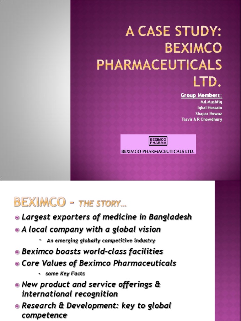Beximco Pharma: Bangladesh's Export Leader | PDF