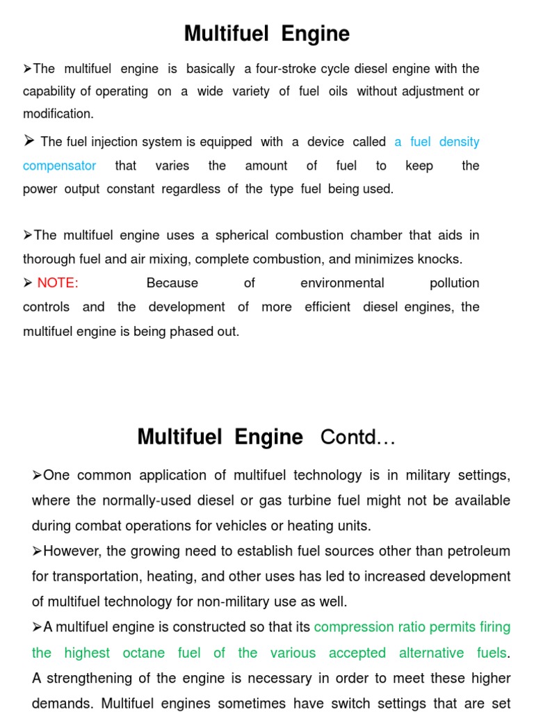 Multi Fuel | PDF | Internal Combustion Engine | Diesel Engine