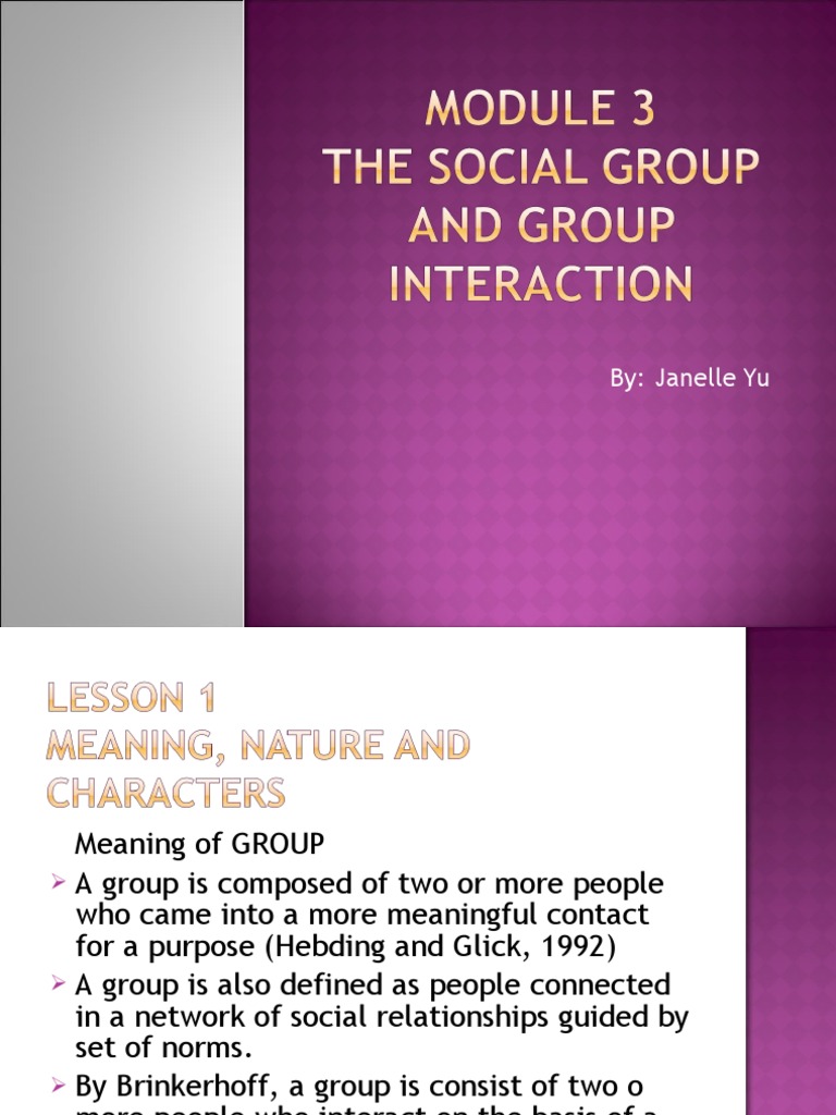 Understanding Group Interaction Dynamics | PDF | Science & Mathematics