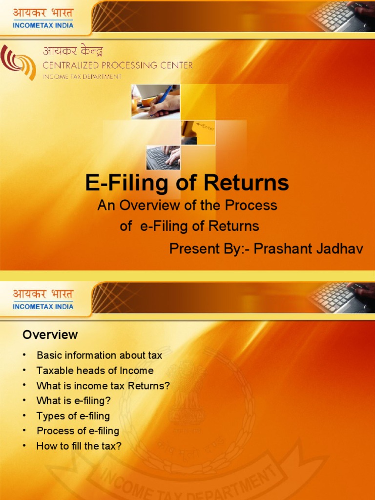 E-Filing Process for Income Tax Returns | PDF | Income Tax | Taxes