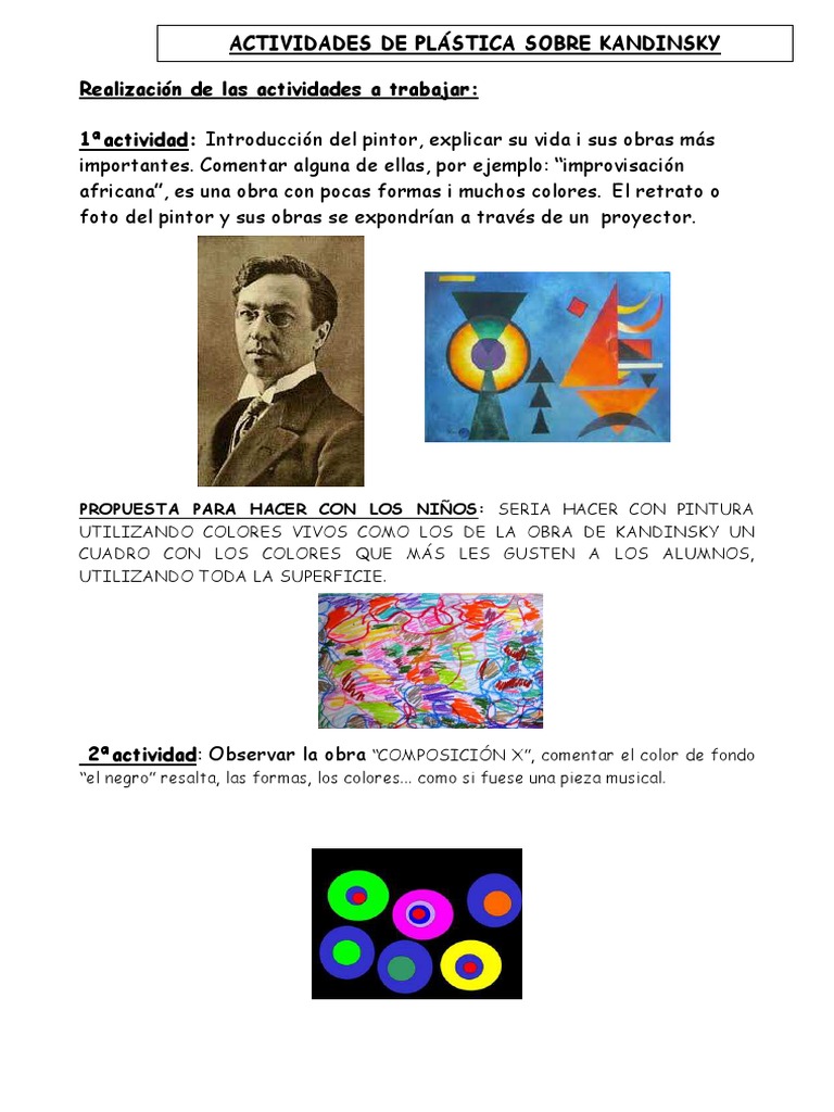 Actividades de Kandisky | PDF | Wassily Kandinsky | Pinturas